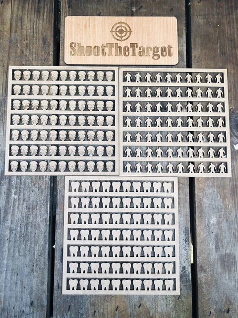 REACTIVE AIRGUN SHOOTING Targets For Pellet Catcher Insert 17cm X 3 ...