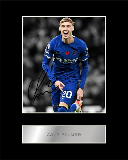 COLE PALMER PRE Printed Signature Signed Mounted Photo Display #11 £6. ...