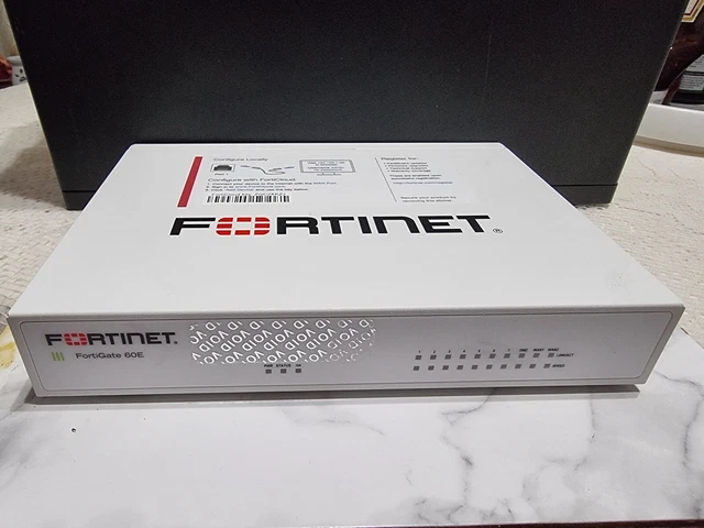 FORTINET FORTIGATE FG-60E Network Security Firewall + 12A UK PSU £150. ...