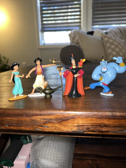 ALADDIN FIGURE PLAY Set DISNEY PVC TOY Jafar JASMINE RAJAH Iago Disney ...