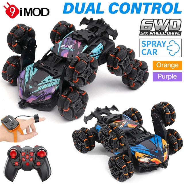 9IMOD RC CAR 6 Wheel Drive Stunt Spray Car Swing Arm Drift Deformation ...