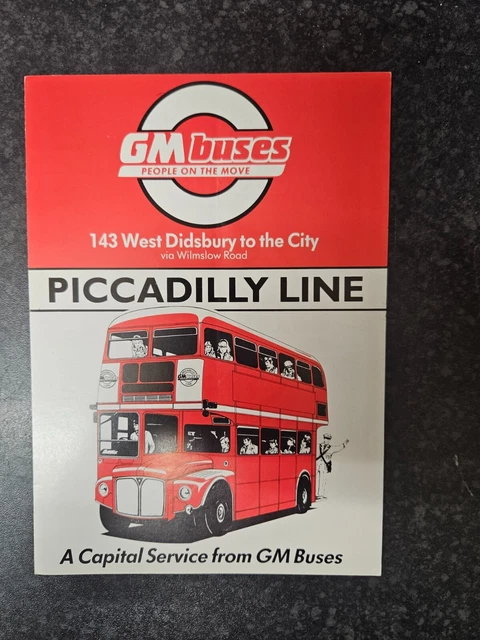 GM TRANSPORT TIMETABLE Bus Leaflet Piccadilly Line ABJXA1.27 £3.50 ...