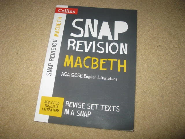 MACBETH SNAP GCSE Study Book Revision Guide English Literature Exam £8.99 - PicClick UK