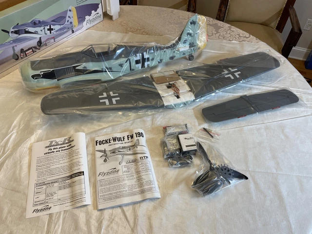 FOCKE-WULF FW 190 RC MODEL FLYZONE ready to fly $450.00 - PicClick