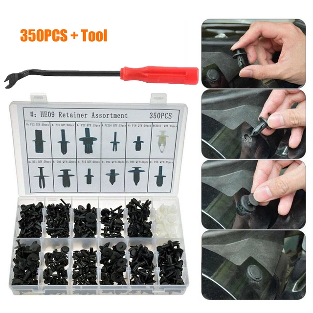 350 PUSH TYPE Clips Pry Tool Interior Trim Panel Bumper Fender Liner ...
