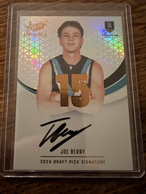 2025 AFL EMINENCE Copper Draft PICK Signature PORT ADELAIDE JOE BERRY ...