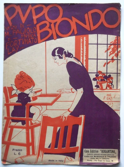 SPARTITO D'EPOCA - Musica romana Mario Fagiolo -Fortunato Lay PUPO ...