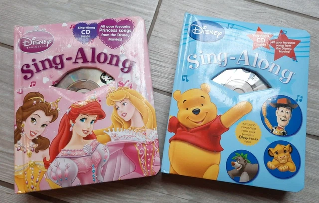 DISNEY SING ALONG CD Book Bundle Princess Songs and Disney Movie Songs ...