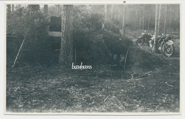 FOTO PANZER/TANK ABGETARNT -Krad-Bunker 3.Panzer-Division in Polen 2.WK ...