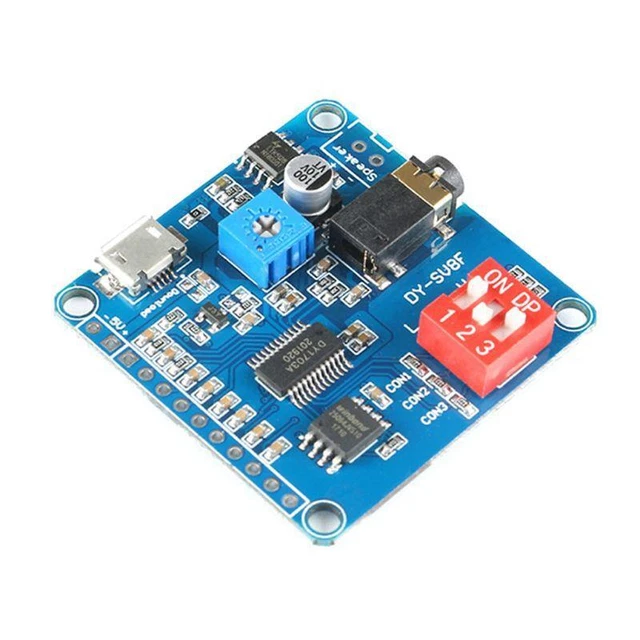 VOICE PLAYBACK MODULE MP3 Player UART I/O Trigger Amplifier Class D 5W ...