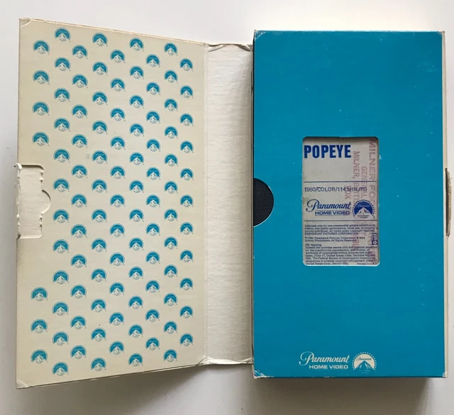 POPEYE VHS 1981 Paramount Gatefold 1st Release 1980 Robin Williams ...