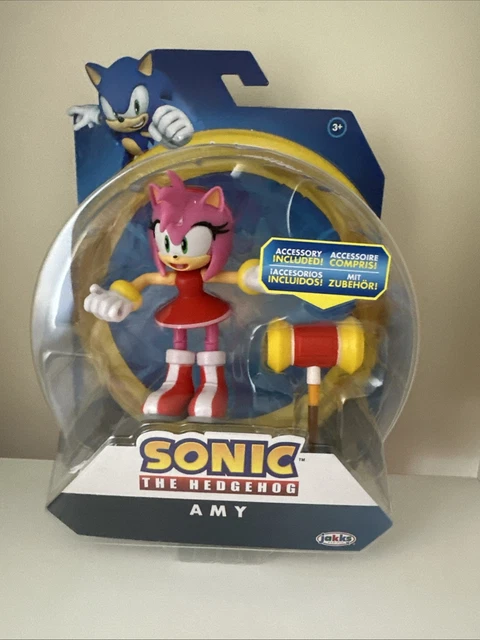 SONIC THE HEDGEHOG Classic Amy Rose Hammer Action Figure by Jakks ...