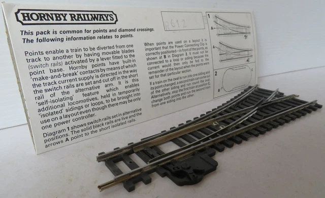 HORNBY RAILWAYS R612 Left Hand Point / Turnout $13.99 - PicClick AU