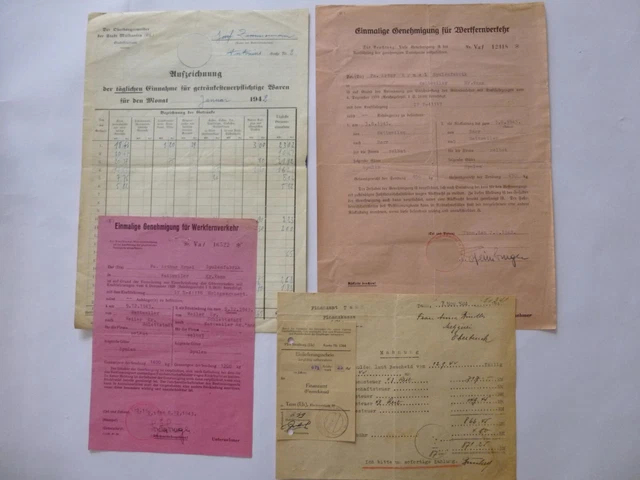 RARE DOCUMENTS DE La Deuxieme Guerre Mondiale . W W 2 . Alsace . 1942 / ...