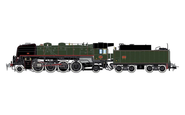 JOUEF HJ2433 HO Gauge SNCF 141R 1244 Green/Black Steam Locomotive V ...