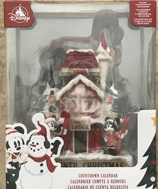 DISNEY MICKEY MINNIE Mouse Figurine Christmas Lodge Countdown Calendar disney-mickey-minnie-mouse-figurine-christmas-lodge-countdown-calendar