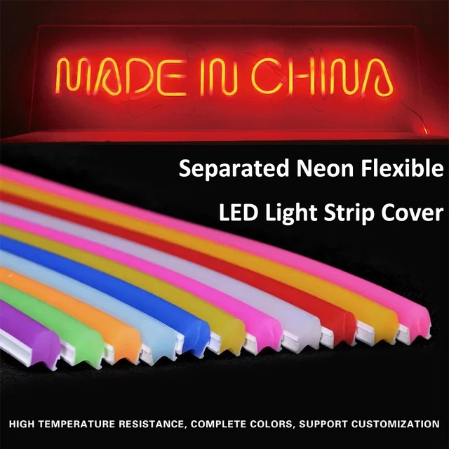 DIY SPLIT SEPARATED Neon Flexible LED Light Strip Cover Silicone Tube ...