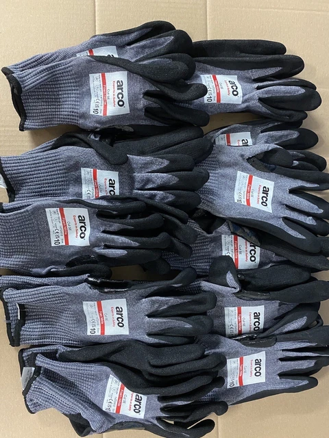 WORK GLOVES, ARCO Cut 5E Work Gloves, 10 Pairs £20.00 - PicClick UK
