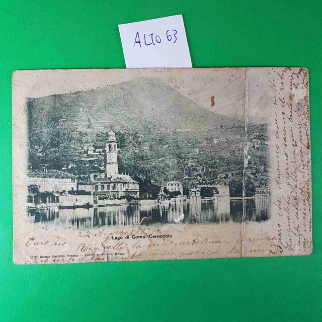 CARTOLINA LAGO DI Como Cernobbio 1899 Viaggiata Scritta EUR 19,53 ...
