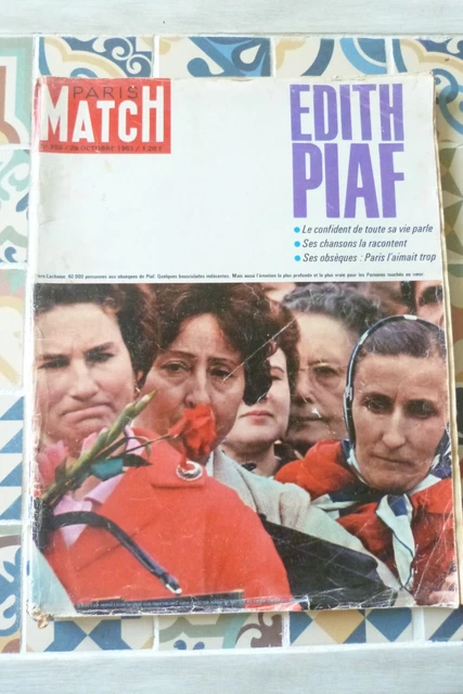 REVUE PARIS MATCH spécial Edith Piaf n 759 de 1963 EUR 3,00 - PicClick FR