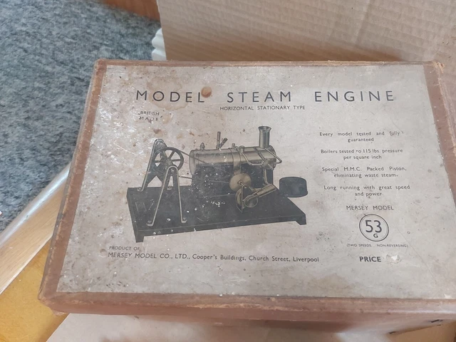 VINTAGE STEAM ENGINE model (Mersey Model 53) British Made In Original ...
