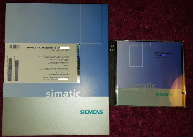 SIEMENS SIMATIC SOFTWARE Step 7 Micro/Win 4.0 incl. SP 7 -OVP - MwSt ...