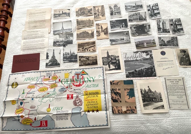 W.W. II. U.S. Gi’s Collection Books, Postcards, Map, Documents EUR 112 ...