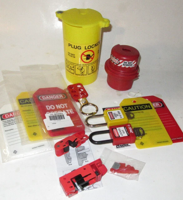 ELECTRICAL LOCKOUT TAGOUT Kit Hasp Plug Safety Loto Lock/transition ...
