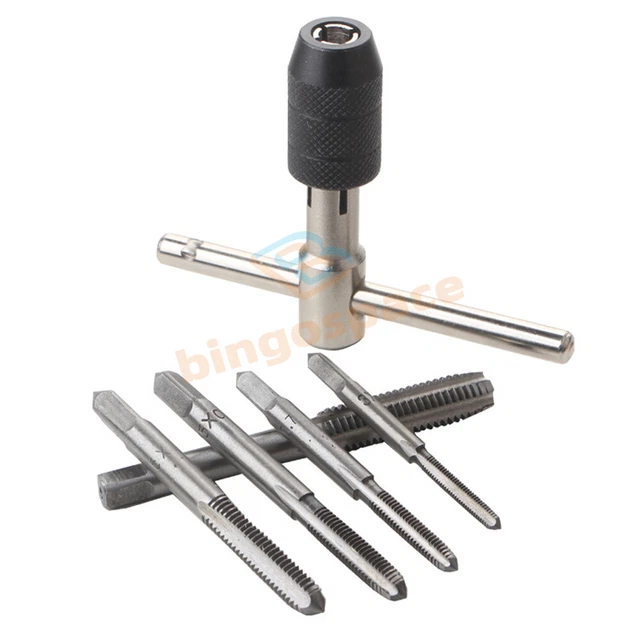 METRIC TAP WRENCH Set Hand Tapping Tool Holder Twist Drill Bit Screw ...