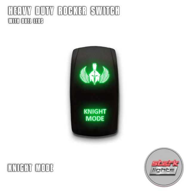 GREEN LASER ETCH LED Rocker Switch 5PIN Dual Light 20A 12V ON OFF ...