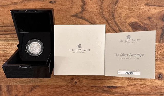 2026 THE SILVER Sovereign Proof Coin 2nd Royal Mint Ltd Ed 20,010 Mint ...
