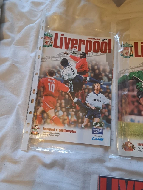 LIVERPOOL FOOTBALL PROGRAMMES 1997/ 2001 £35.00 - PicClick UK