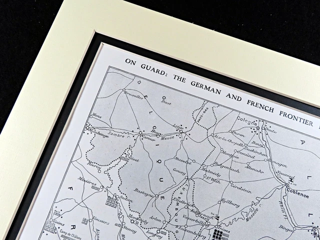 WW1 PRINT GERMAN Frontline Military Positions Map Battle of Metz French ...