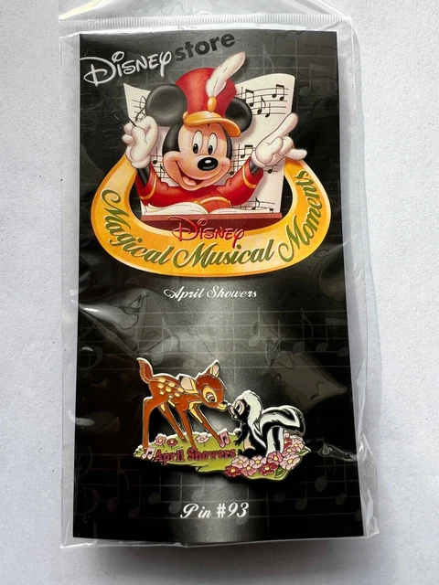 DISNEY MAGICAL MUSICAL Moments #93 April Showers Bambi and Flower Pin ...