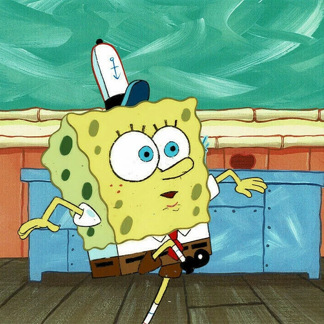 ORIGINAL ANIMATION CEL of Spongebob Season 03 + background (2003 ...