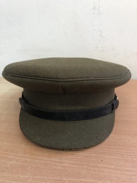 BRITISH ARMY OFFICER Khaki No:2 Service dress Hat/Peak Cap Size 53cm £ ...