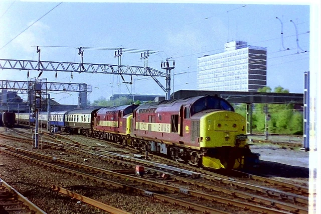 35MM RAILWAY COLOUR Negative Class 37 427 and 37 422 at Crewe £1.95 ...