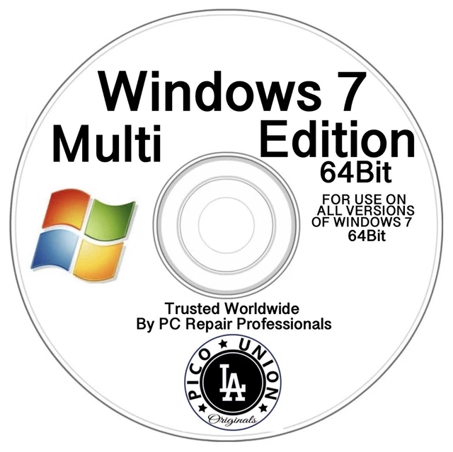 WINDOWS 7 MULTI Edition 64-Bit Bootable Installation Recovery Upgrade ...
