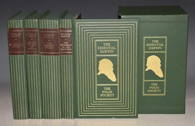 THE ESSENTIAL DARWIN Folio Society Charles Darwin Slipcase 4 Volumes ...
