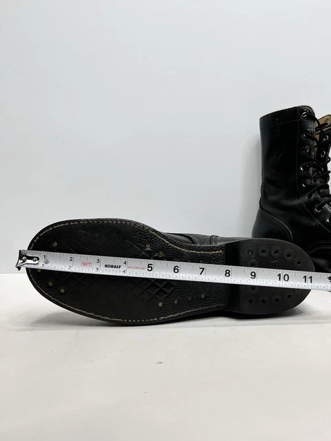 1967 VIETNAM WAR US Military Black Leather Combat Boots sz 8N Goodyear ...