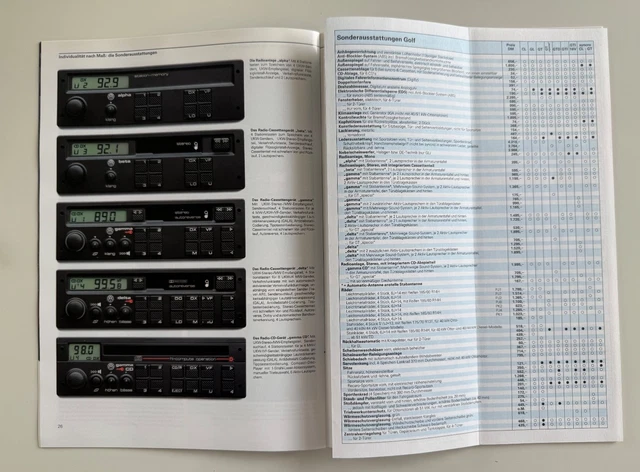 ORIGINAL VW GAMMA CD Autoradio Golf (191 035 196) Bj 89 EUR 650,00 ...
