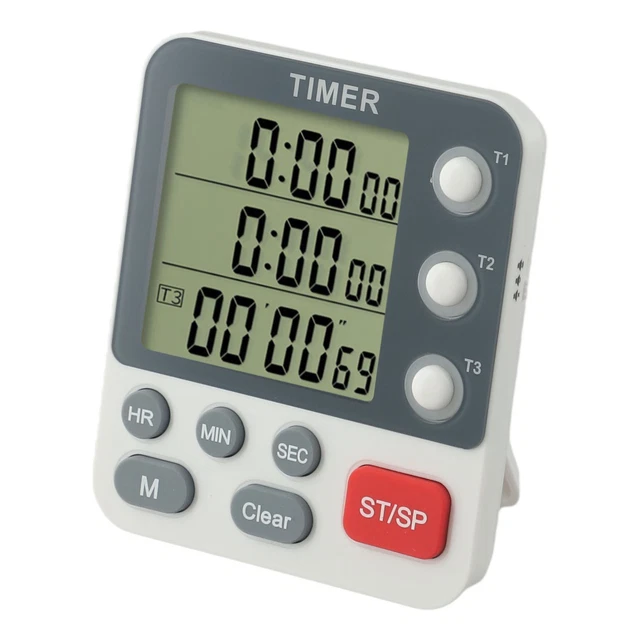 PRACTICAL KITCHEN TIMER with Three Sound Levels and Flashing Light ...