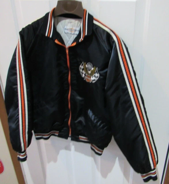 VINTAGE 1970'S EARLY 80's Harley Davidson Race Team Jacket satin USA ...