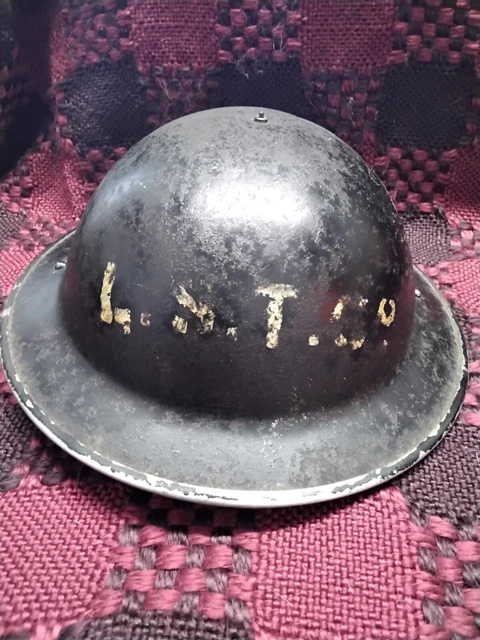 WW2 HELMET.L S T.co.EARLY WW2 HELMET.HOME FRONT HELMET.WW2 HELMET.old ...