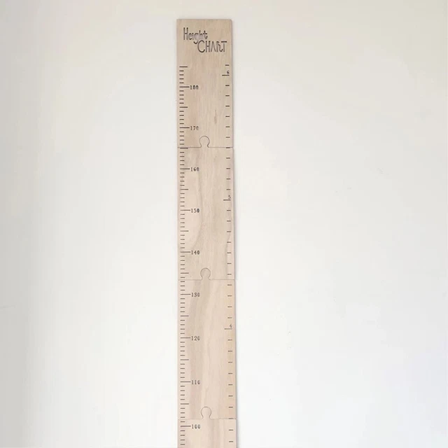 WOODEN KIDS HEIGHT Growth Chart Ruler Height Meter Measurement Height ...
