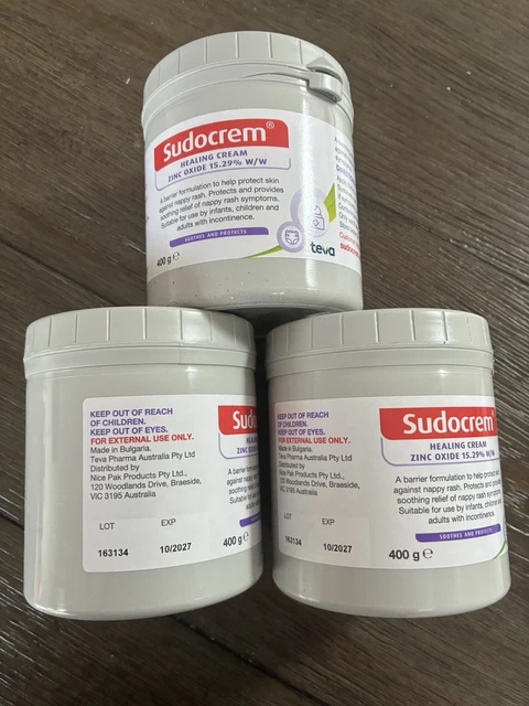 SUDOCREM HEALING CREAM for Nappy Rash - 400g X 3 Tubs Expiry 2027 $60. ...