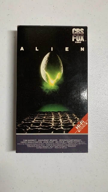 ALIEN VHS 1979 Ridley Scott 1984 CBS FOX Video Horror Sci-Fi Red Hi-Fi ...