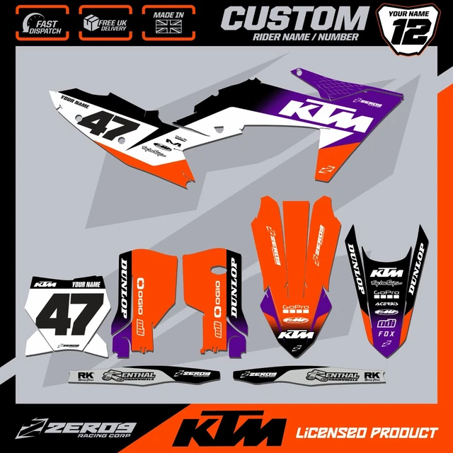 KTM MOTOCROSS GRAPHICS, Custom Mx Graphics Kit , Sx Sxf Exc Excf Fade ...
