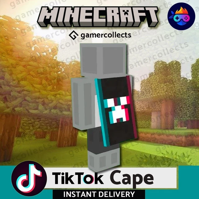 MINECRAFT TIKTOK TWITCH Cape Java & Bedrock LIVRAISON INSTANTANÉE Tik ...