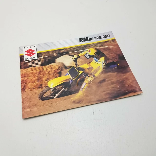 1986 SUZUKI RM80 RM125 RM250 Sales Brochure Advertising 8.5x11 £11.84 - PicClick UK
